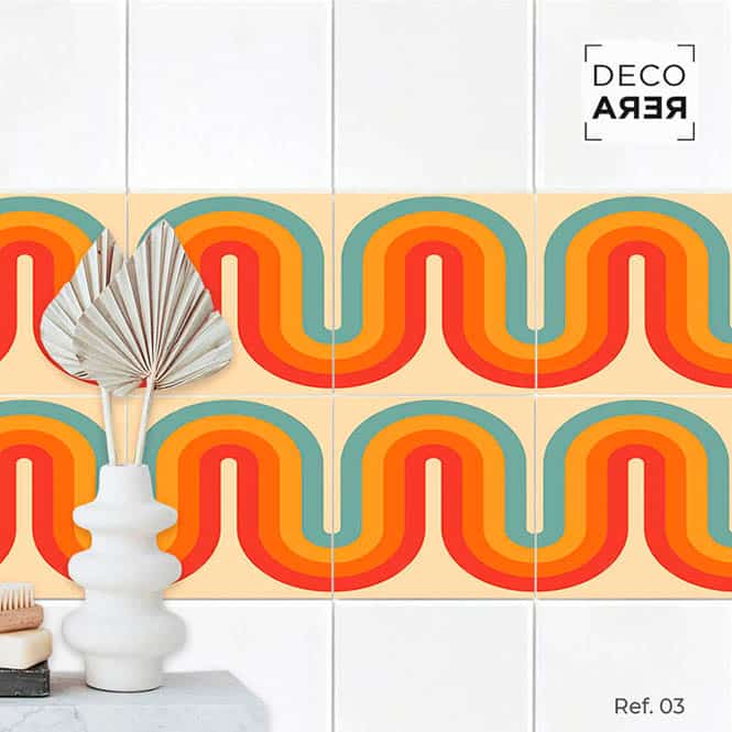 Pop Waves Vinyl Tiles - Decorera Home