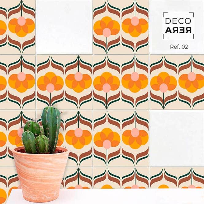 Pop Daisies Vinyl Tiles - Decorera Home