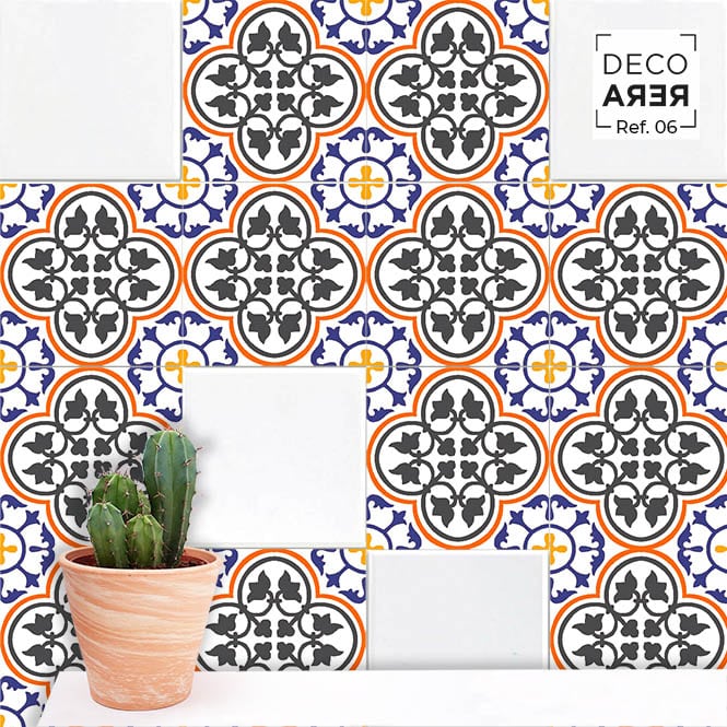 Modernist Flowers Tiles - Decorera Home