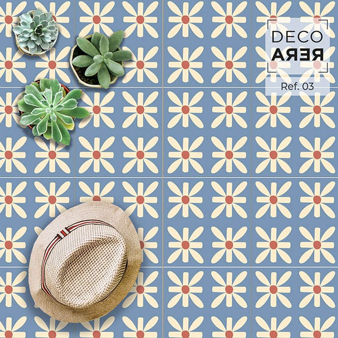Modernist Daisies Tiles - Decorera Home