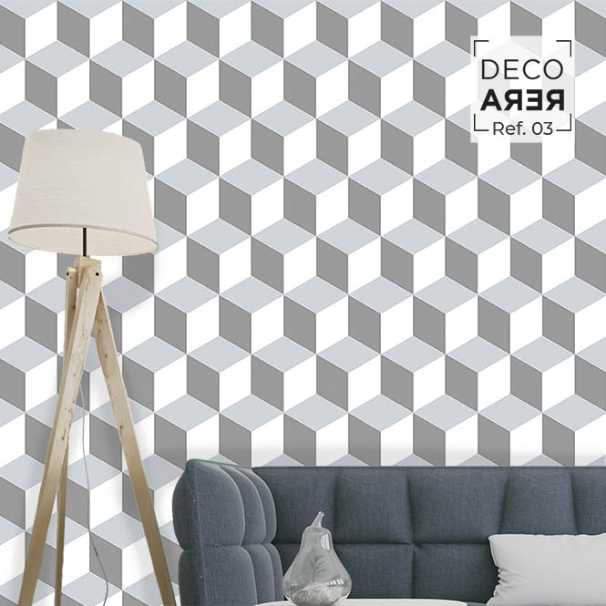 Wallpaper Modernista Cubos - Decorera Home